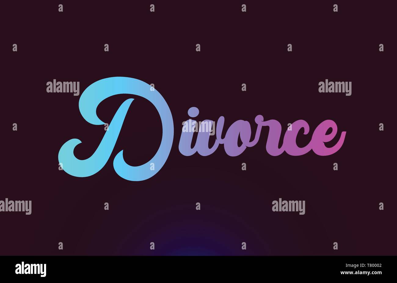 Divorce pink word or text suitable for card icon or typography logo ...