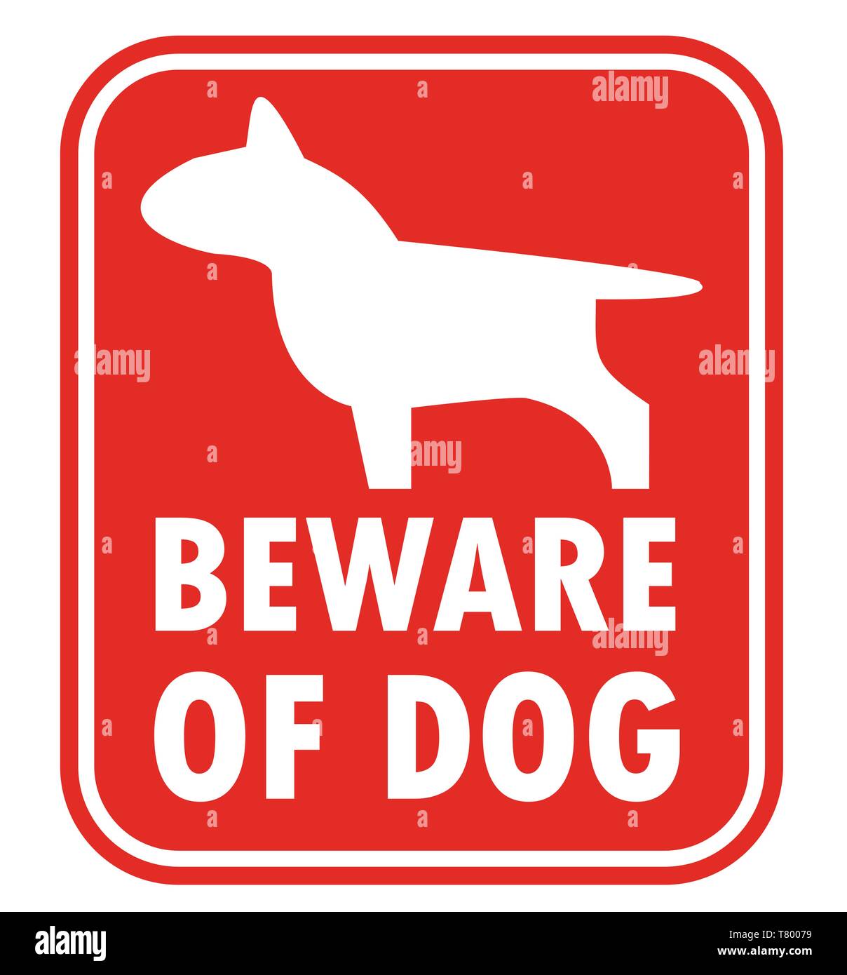 Beware mad dog warning sign hi-res stock photography and images - Alamy
