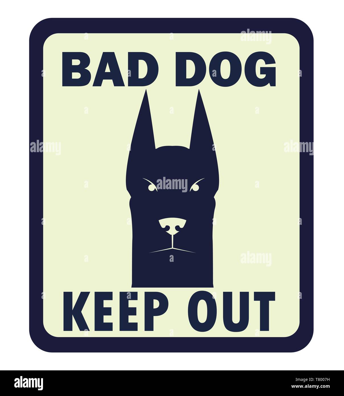 Warning beware dog Stock Vector Images - Alamy