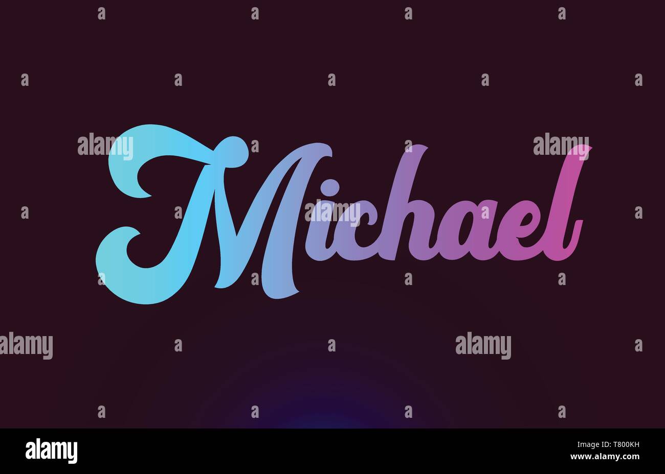 Michael pink word or text suitable for card icon or typography logo ...