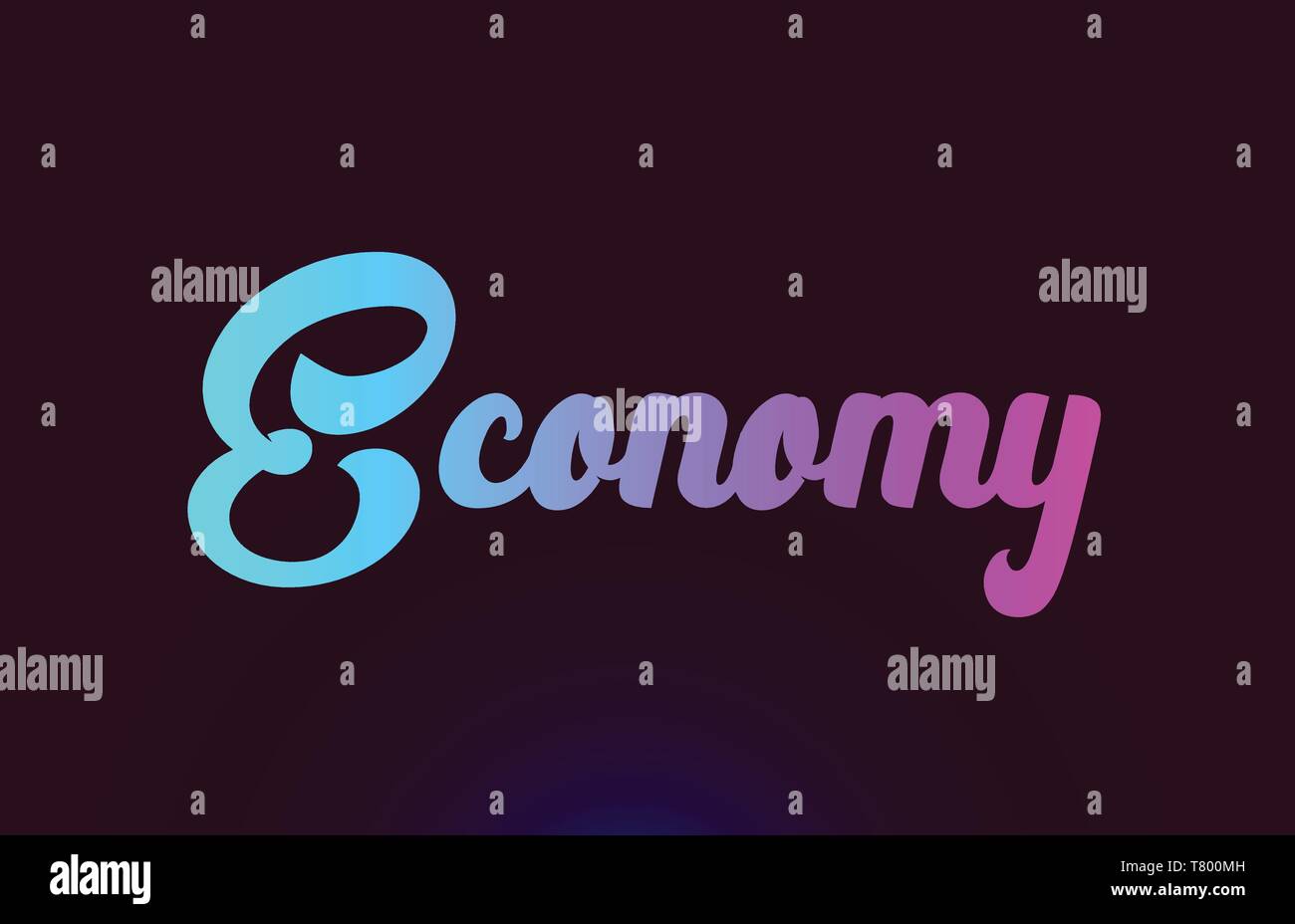 Economy pink word or text suitable for card icon or typography logo ...