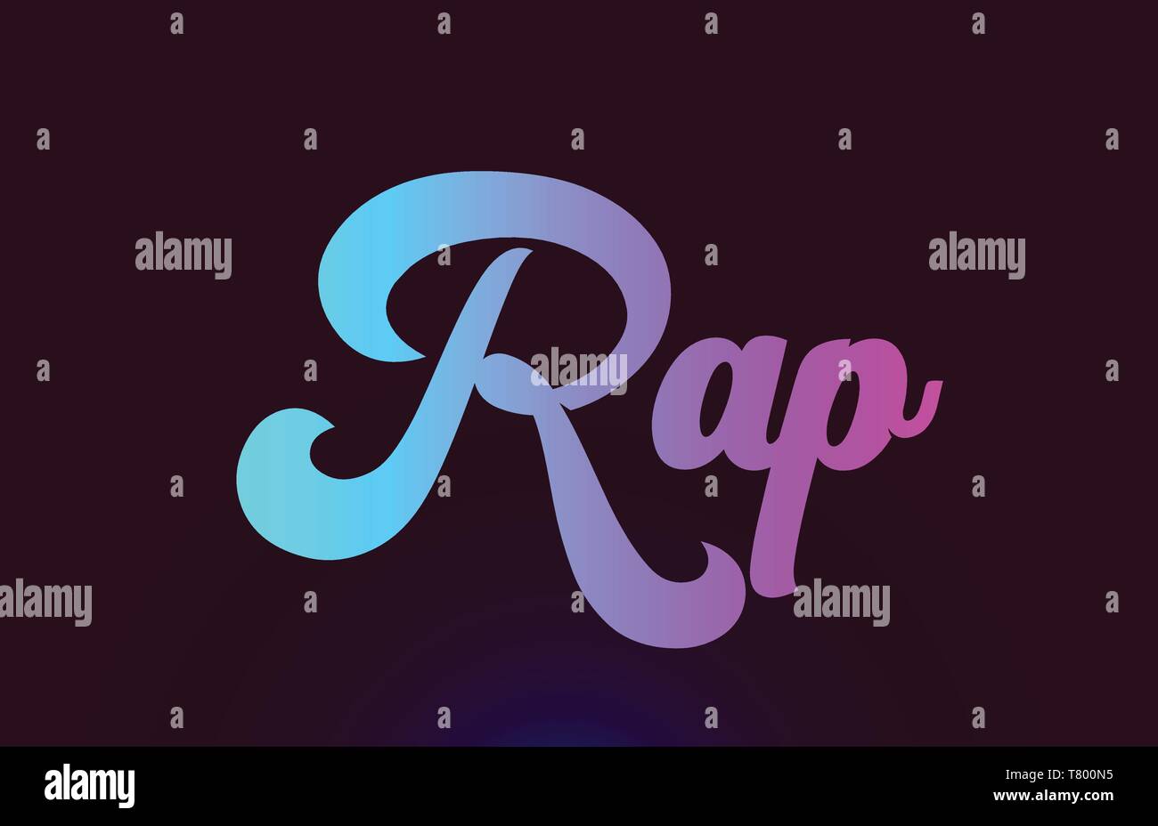 Rap pink word or text suitable for card icon or typography logo design ...