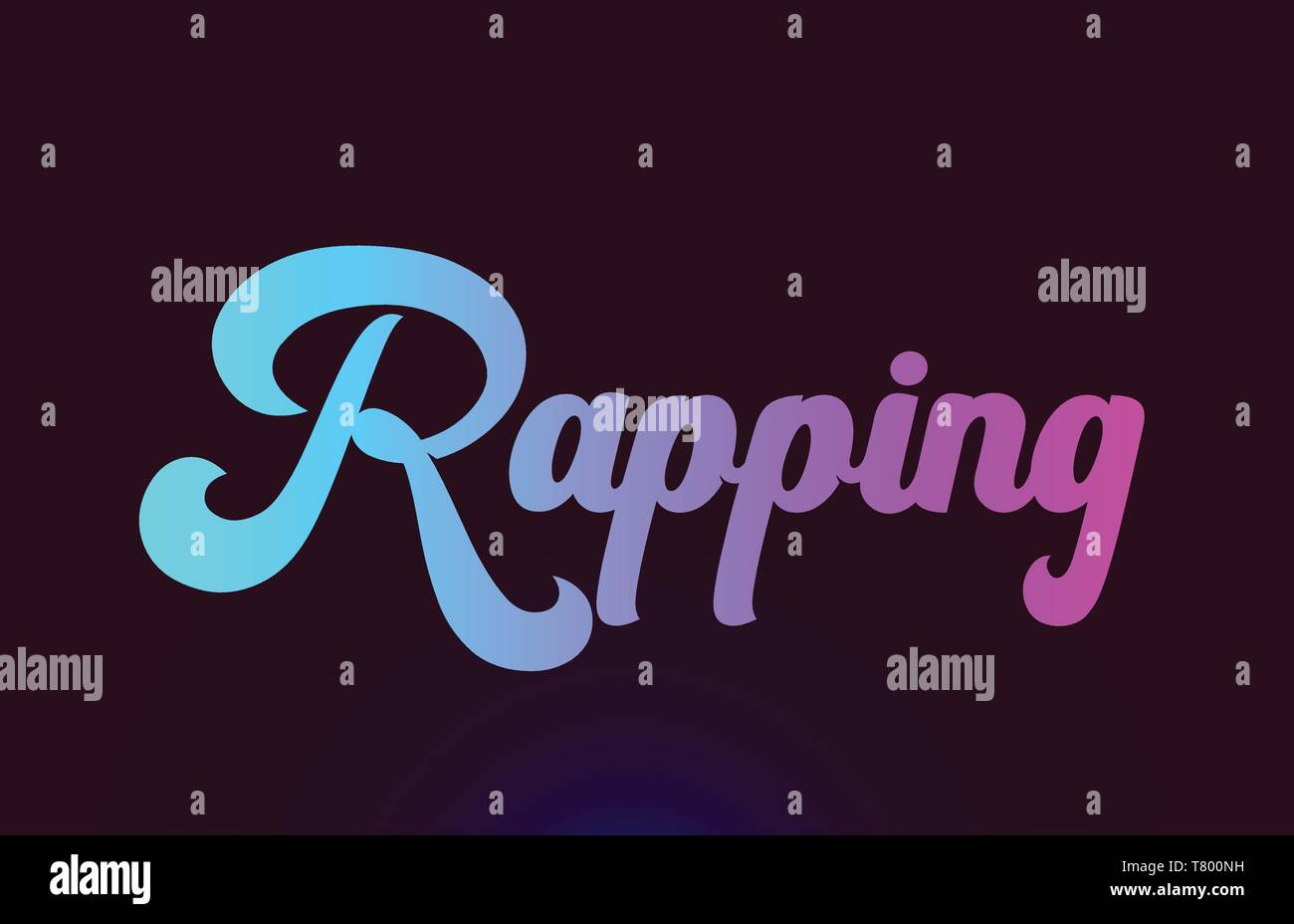 Rapping pink word or text suitable for card icon or typography logo ...