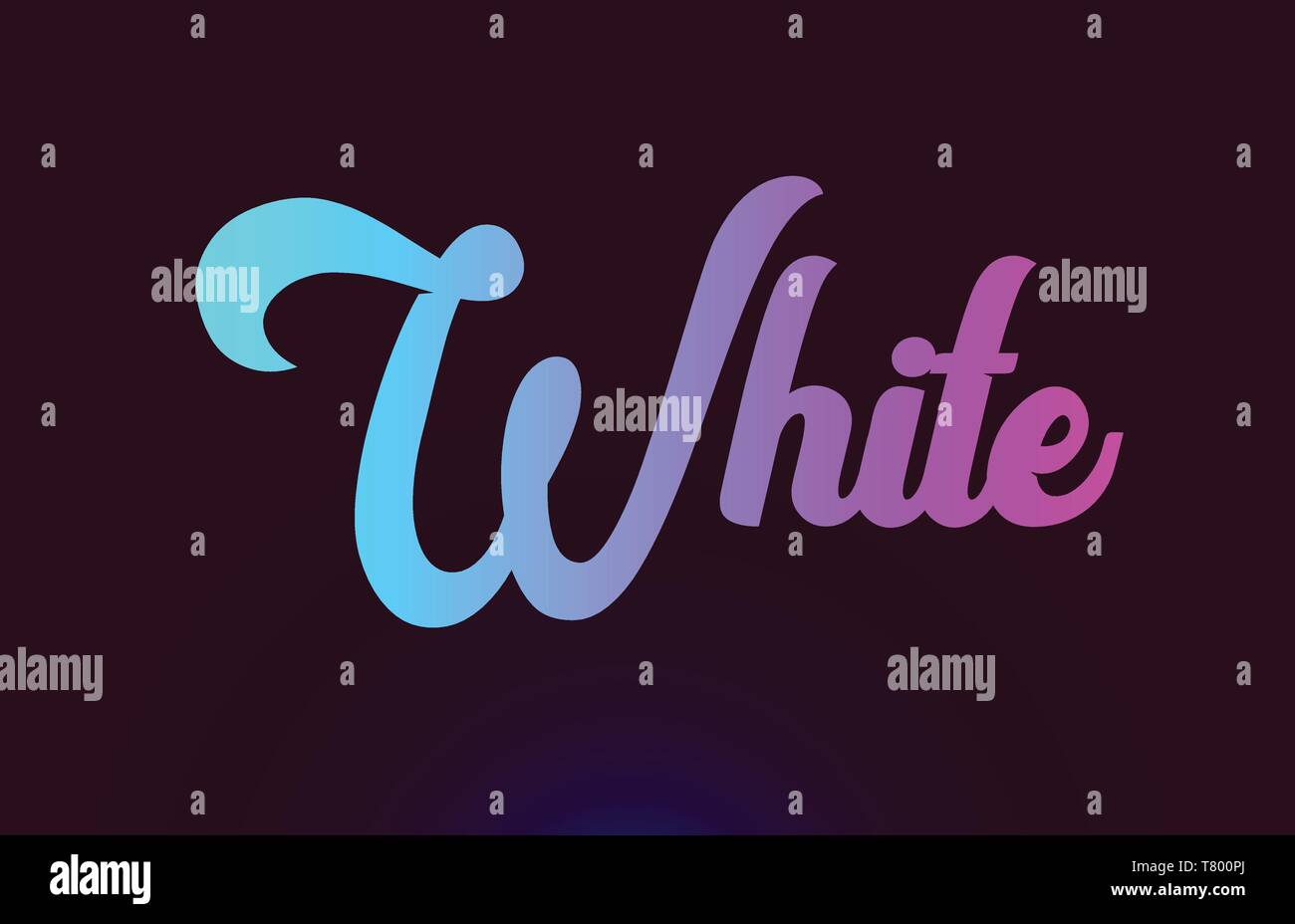 White pink word or text suitable for card icon or typography logo ...