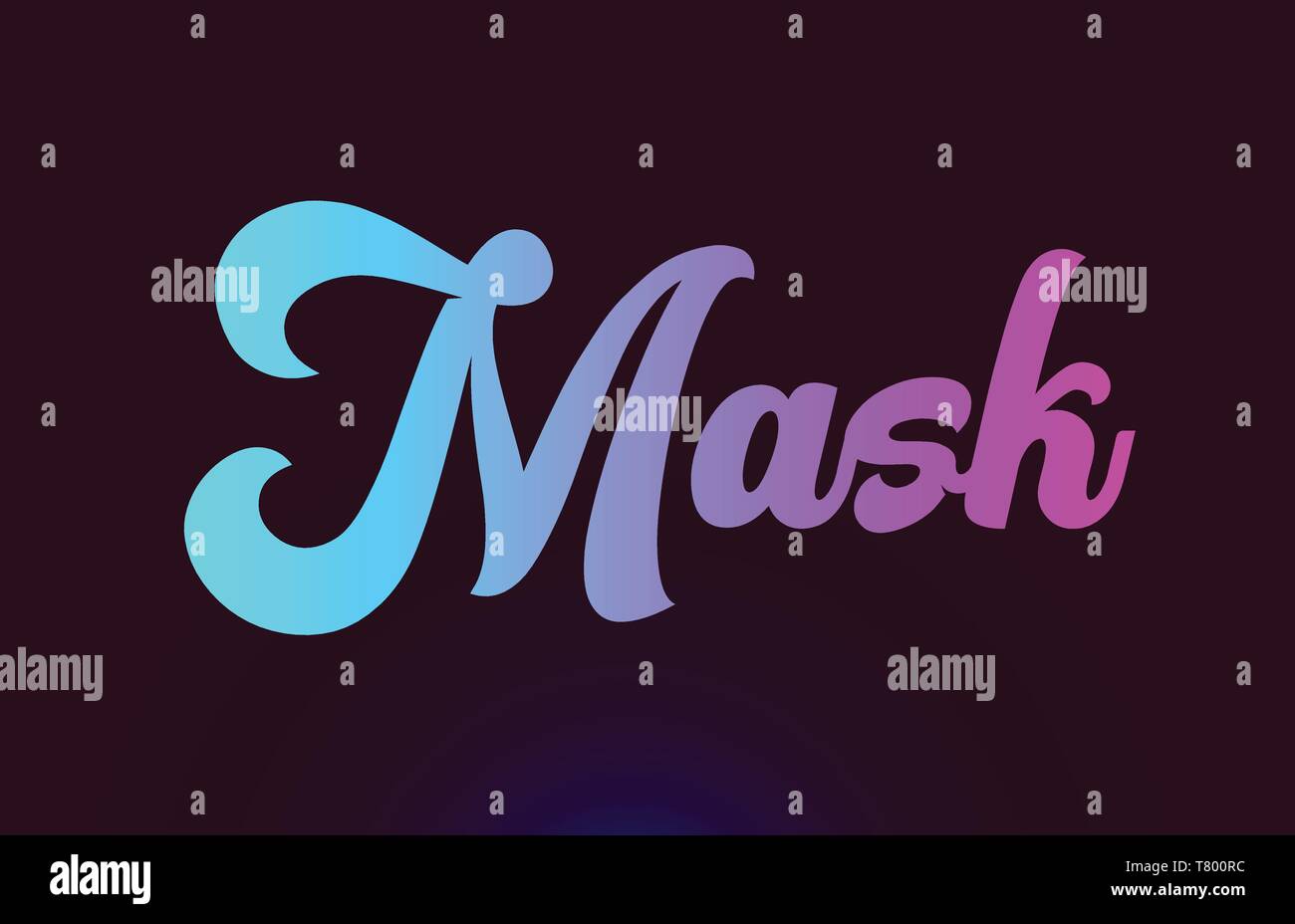 Mask pink word or text suitable for card icon or typography logo design ...