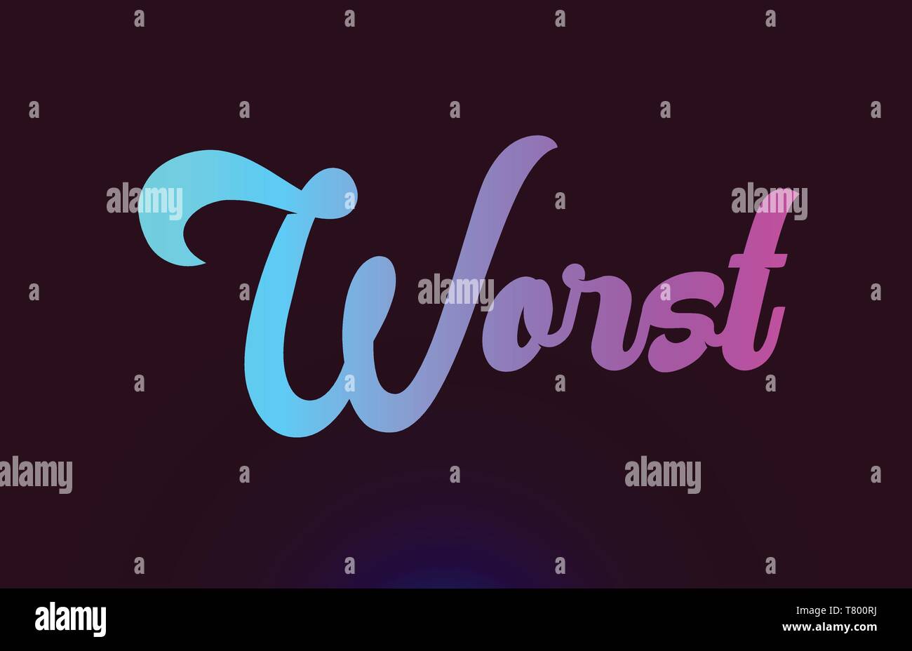 Worst pink word or text suitable for card icon or typography logo ...