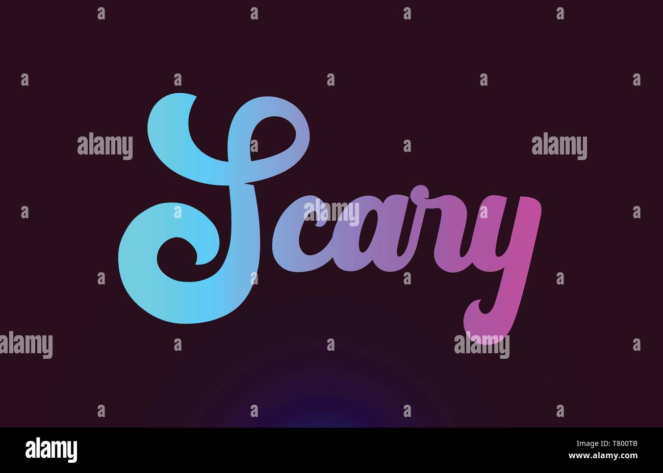 Scary pink word or text suitable for card icon or typography logo ...