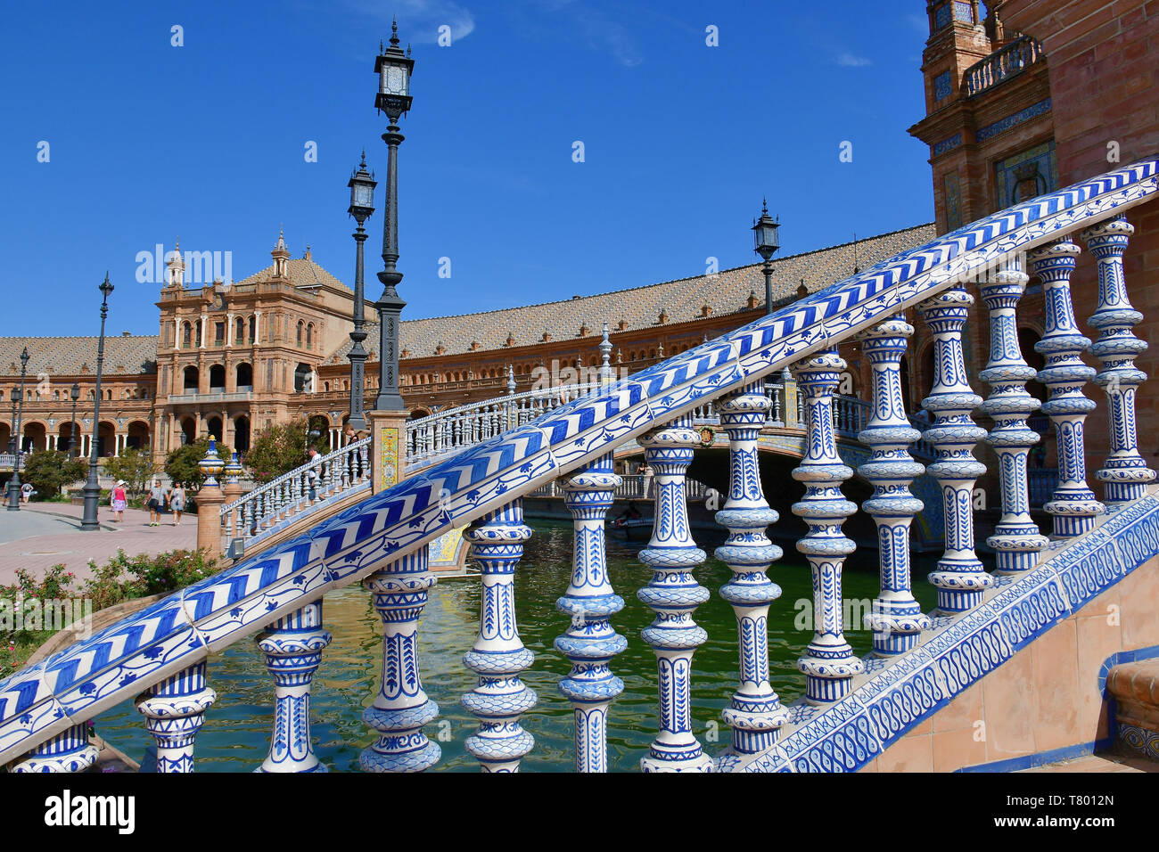 porcelain railing, Plaza de España, Spain Square, Seville, Sevilla ...