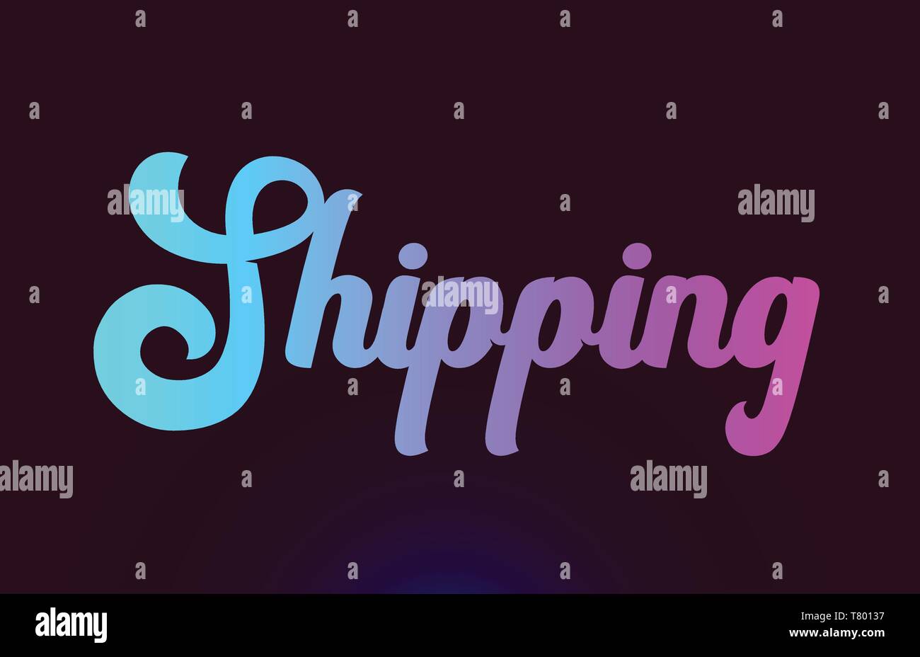 Shipping pink word or text suitable for card icon or typography logo ...