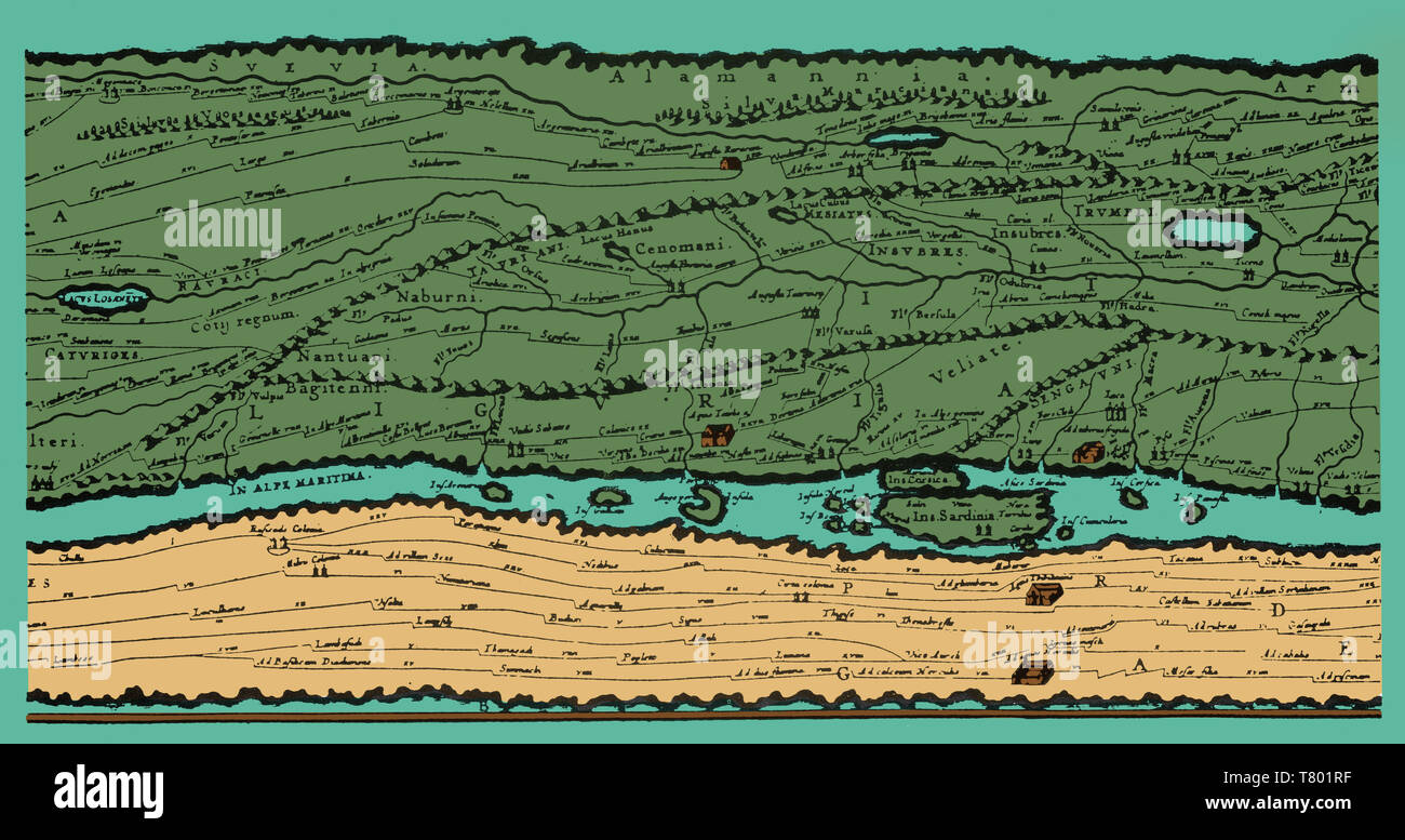 Roman road map hi-res stock photography and images - Alamy