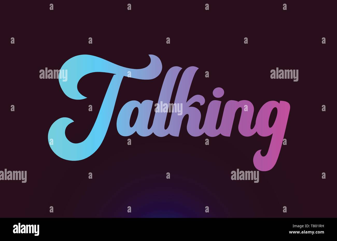 Talking pink word or text suitable for card icon or typography logo ...