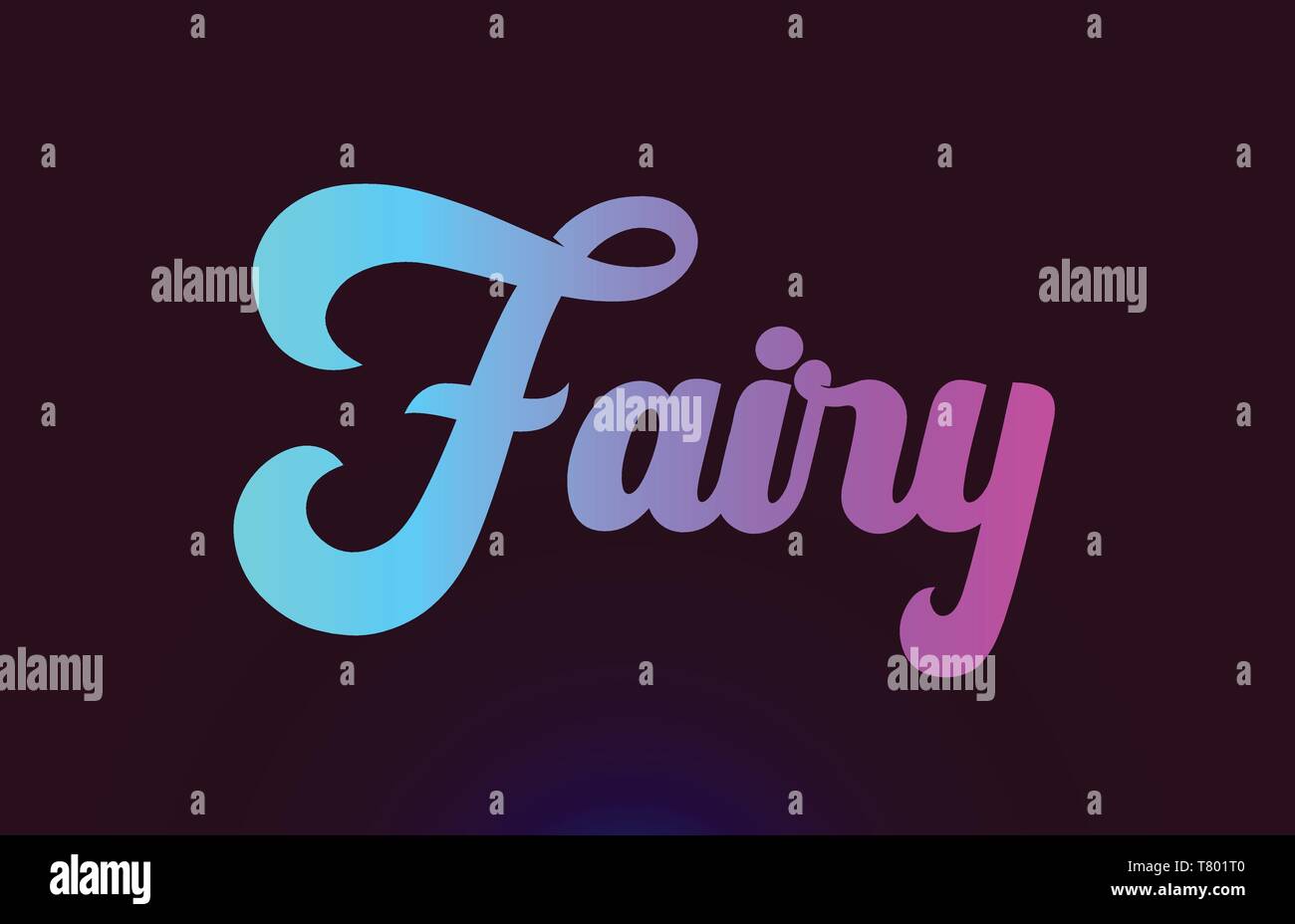 Fairy pink word or text suitable for card icon or typography logo ...
