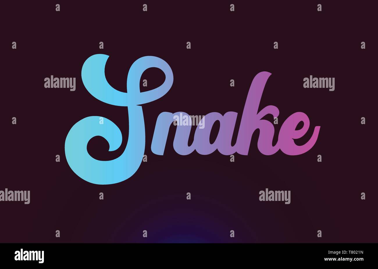 Snake pink word or text suitable for card icon or typography logo ...