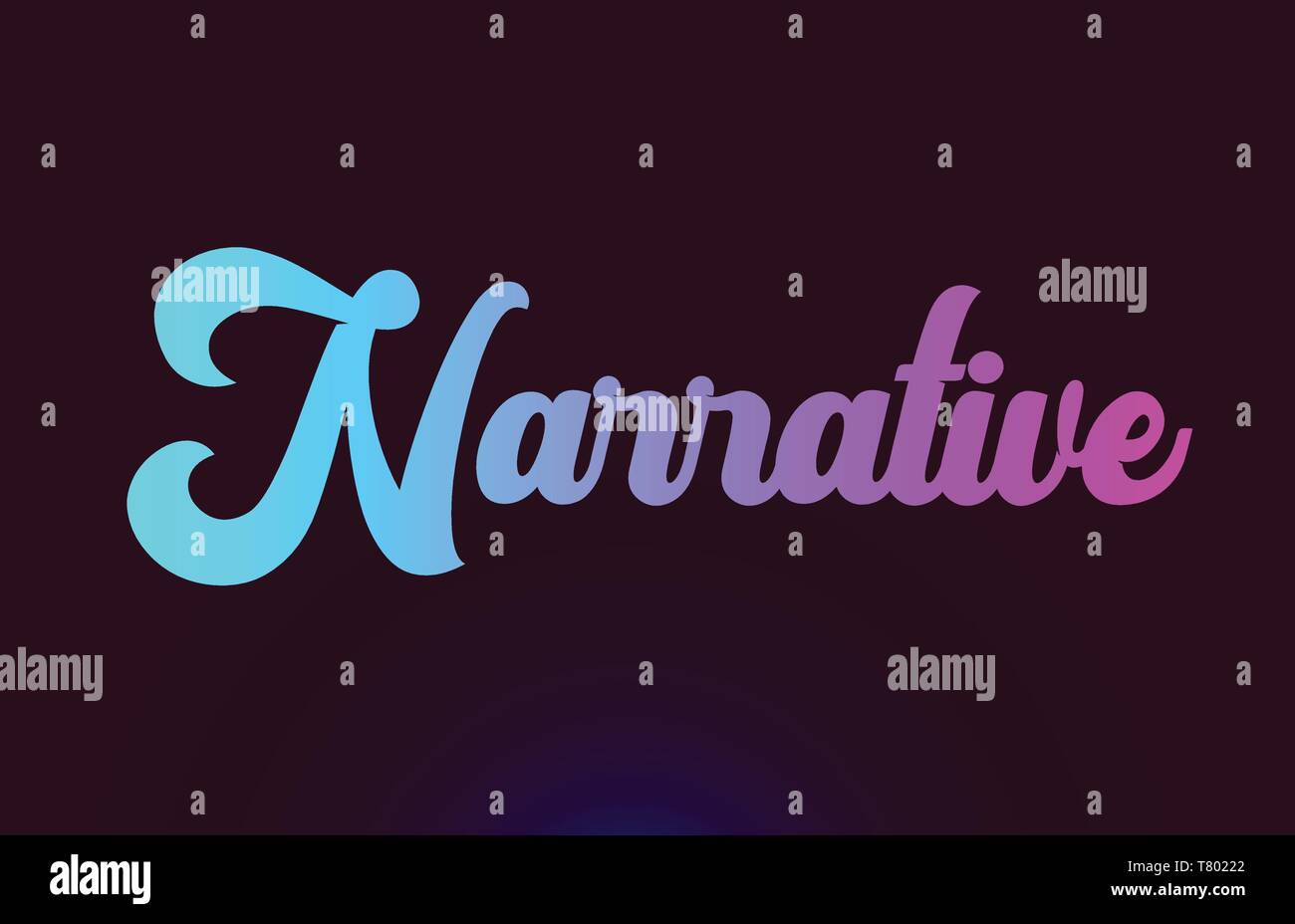 Narrative pink word or text suitable for card icon or typography logo ...