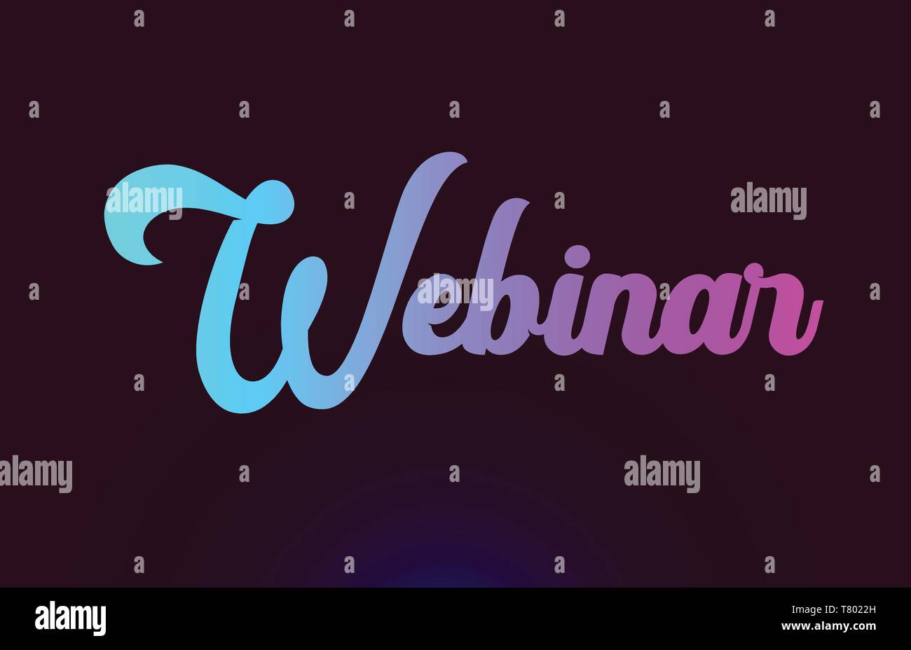 Webinar pink word or text suitable for card icon or typography logo ...