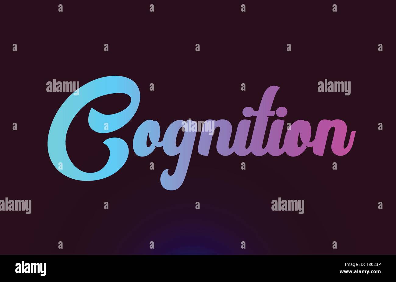 Cognition pink word or text suitable for card icon or typography logo ...