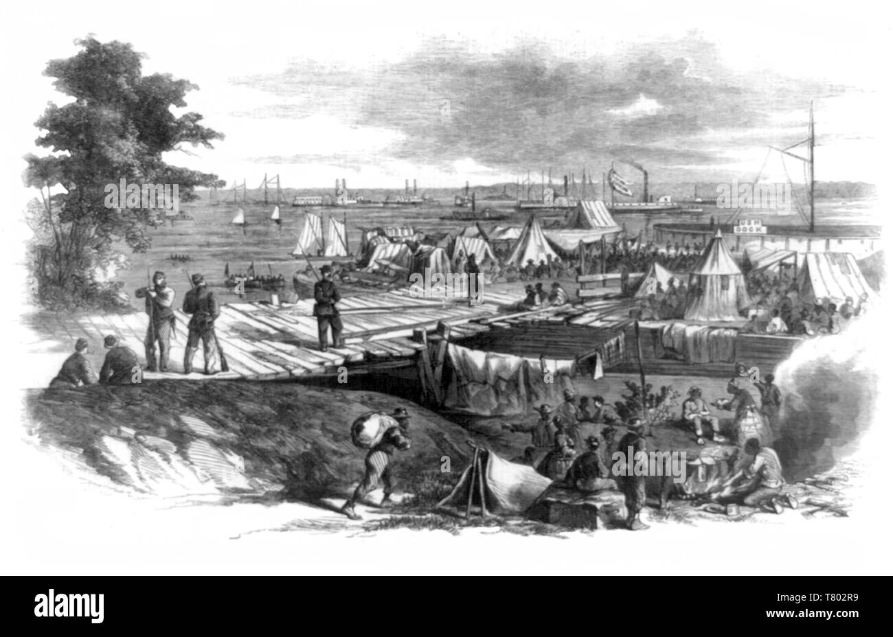 American Civil War, Contraband Camp, 1862 Stock Photo - Alamy
