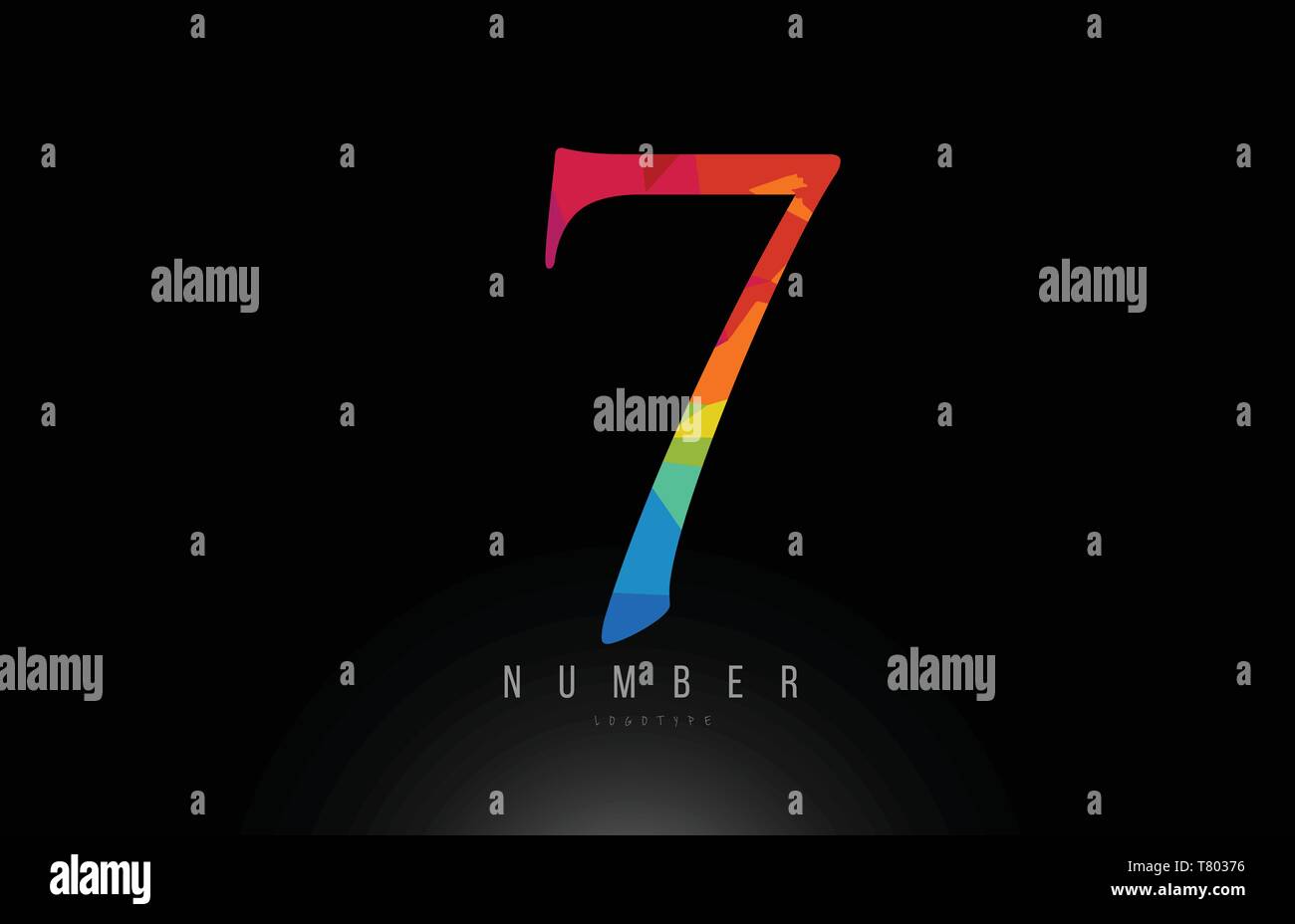 Number 7 red Stock Vector Images - Alamy