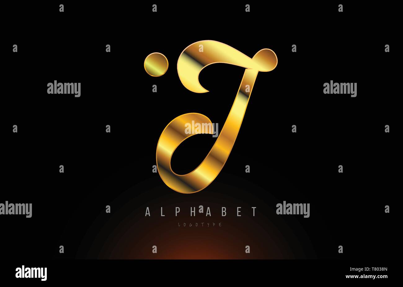 Golden letter j Stock Vector Images - Alamy