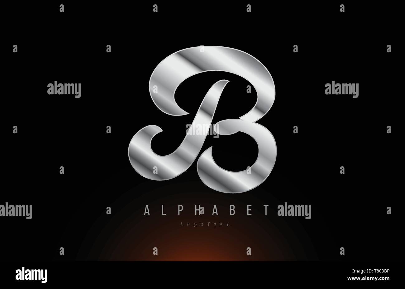Metallic letter b hi-res stock photography and images - Alamy