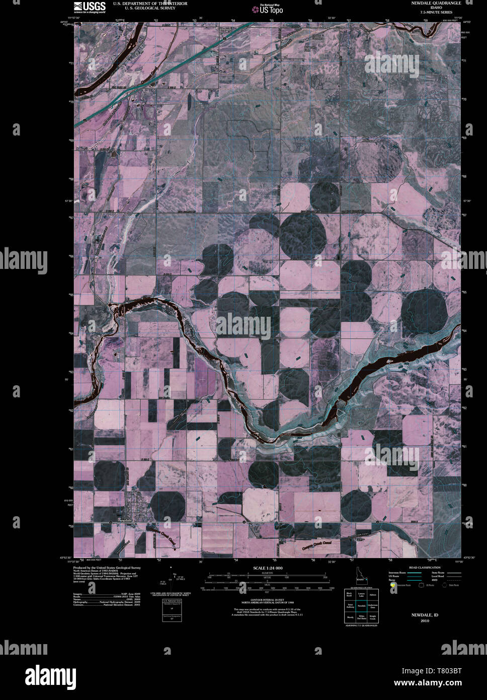 Map of newdale hi-res stock photography and images - Alamy