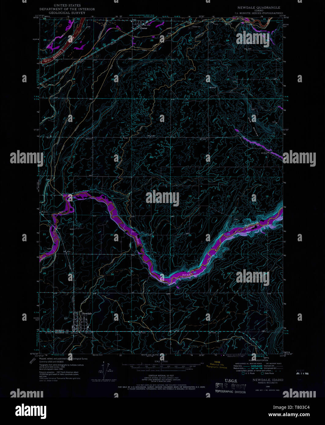 Map of newdale hi-res stock photography and images - Alamy