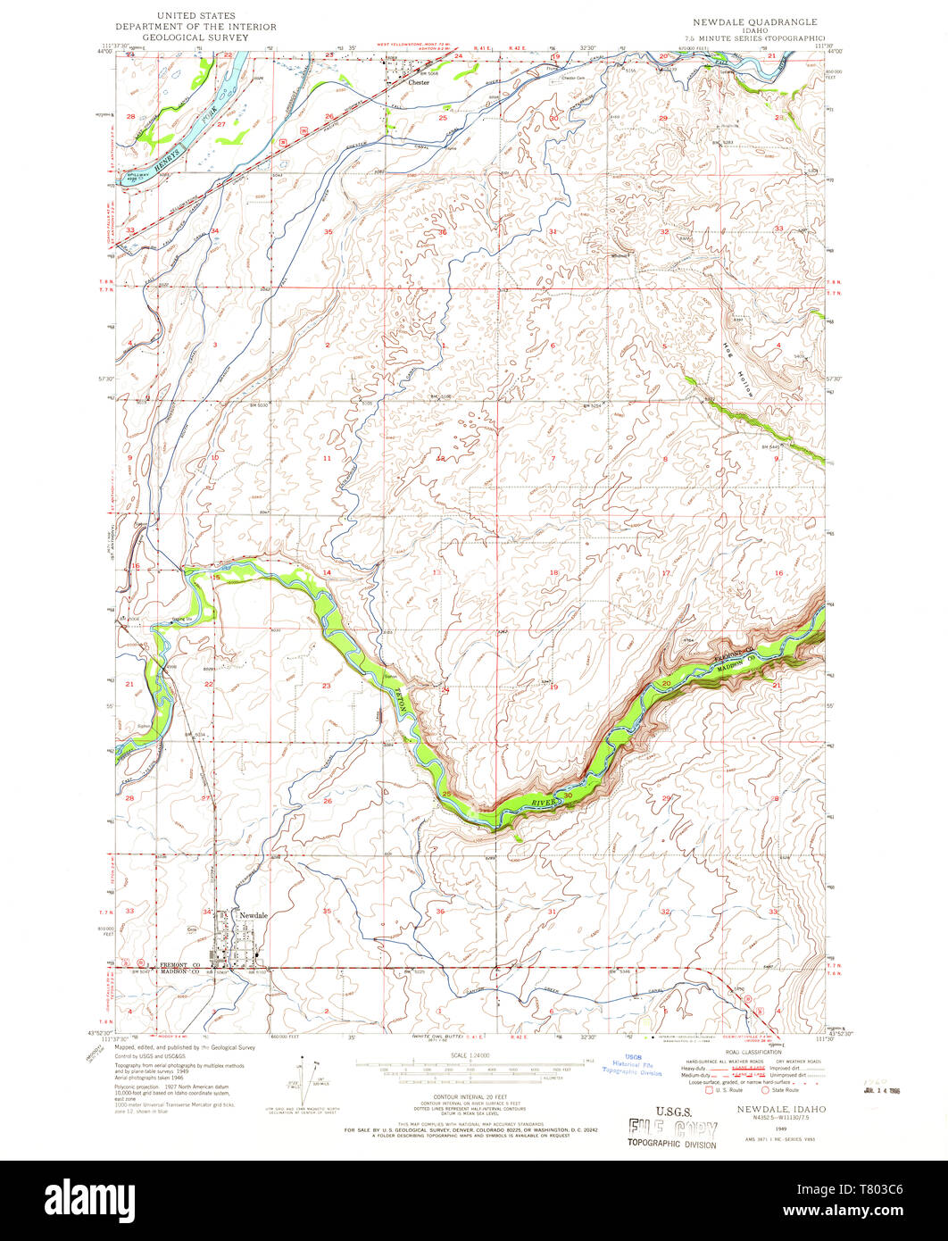 Map of newdale hi-res stock photography and images - Alamy