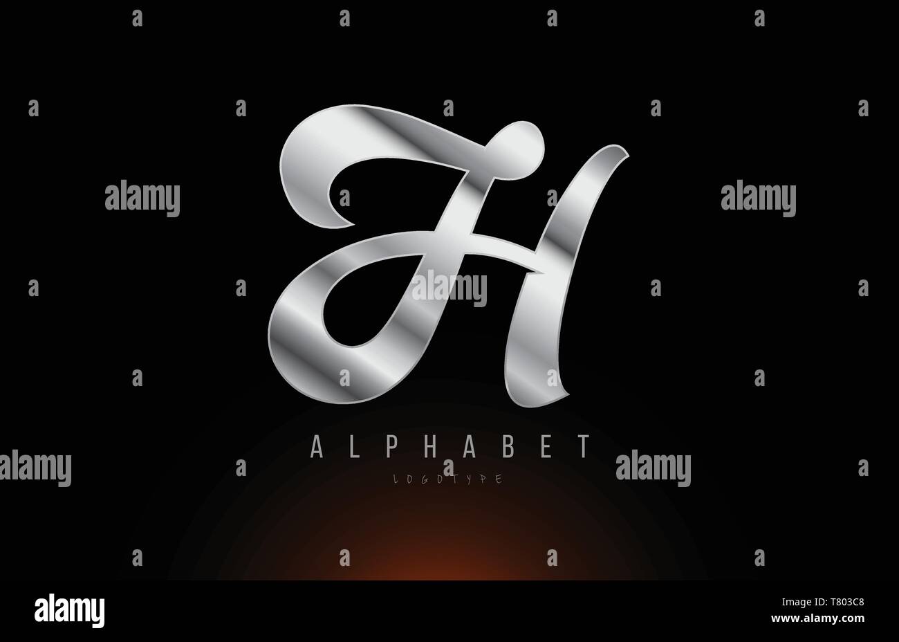 Metallic letter h hi-res stock photography and images - Alamy