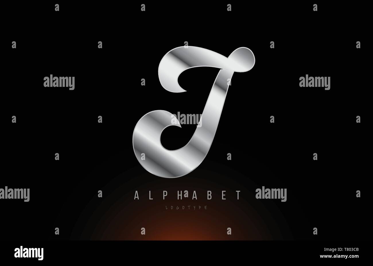 Silver grey metallic letter I logo design with metal look suitable for ...