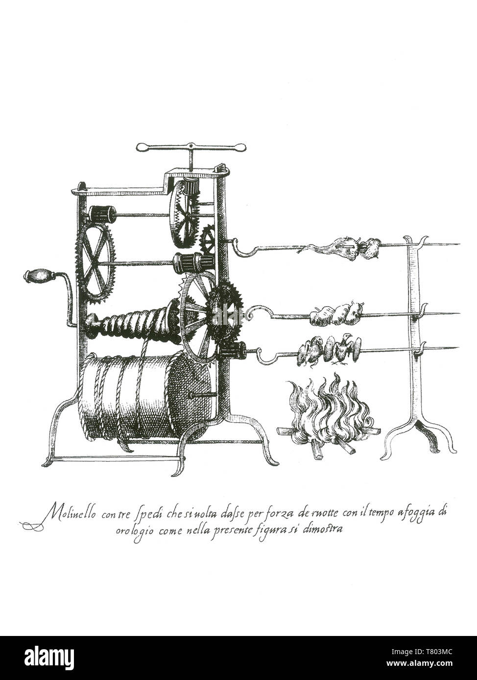 Opera of Bartolomeo Scappi, Rotisserie Stock Photo - Alamy