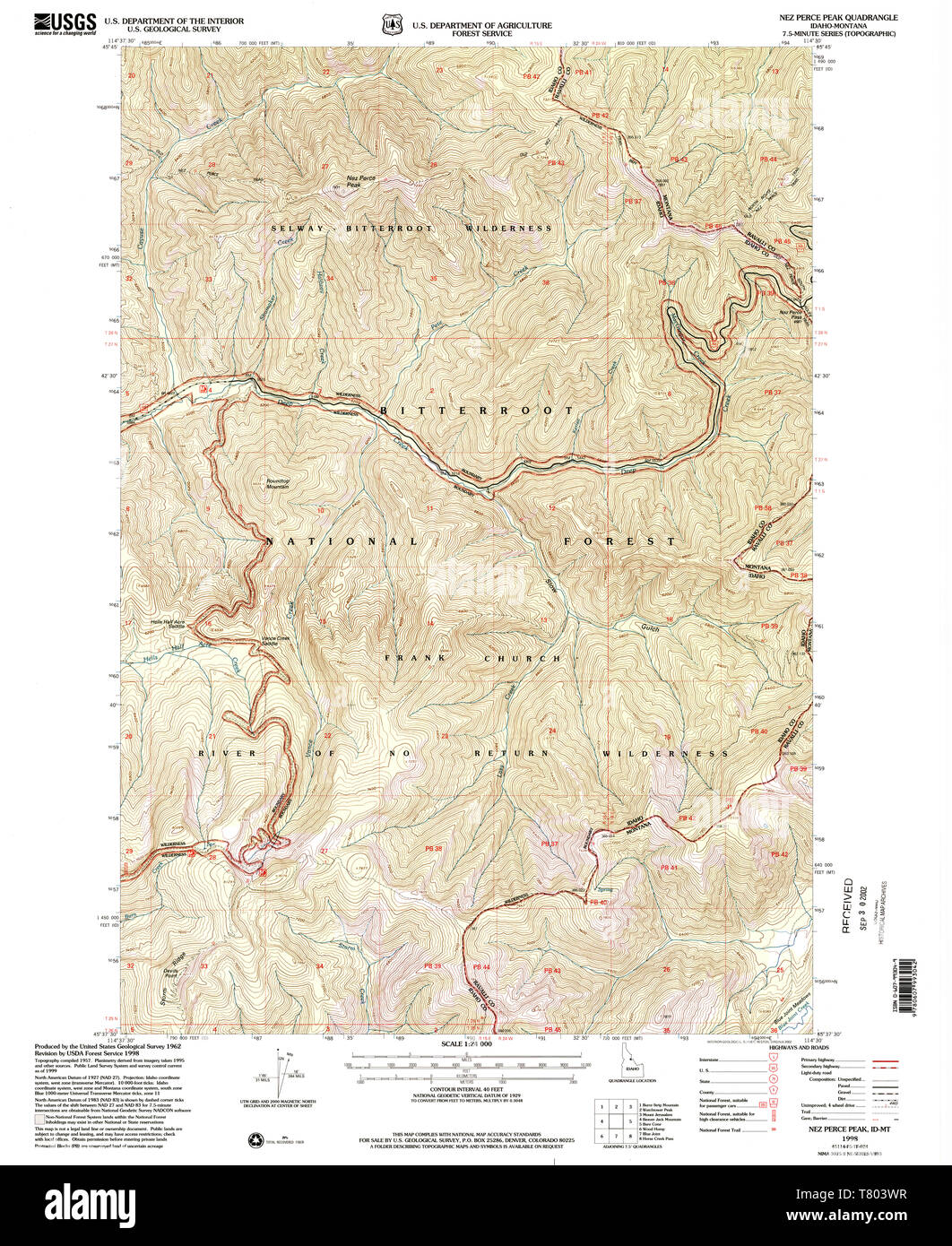 Nez perce idaho map hi-res stock photography and images - Alamy
