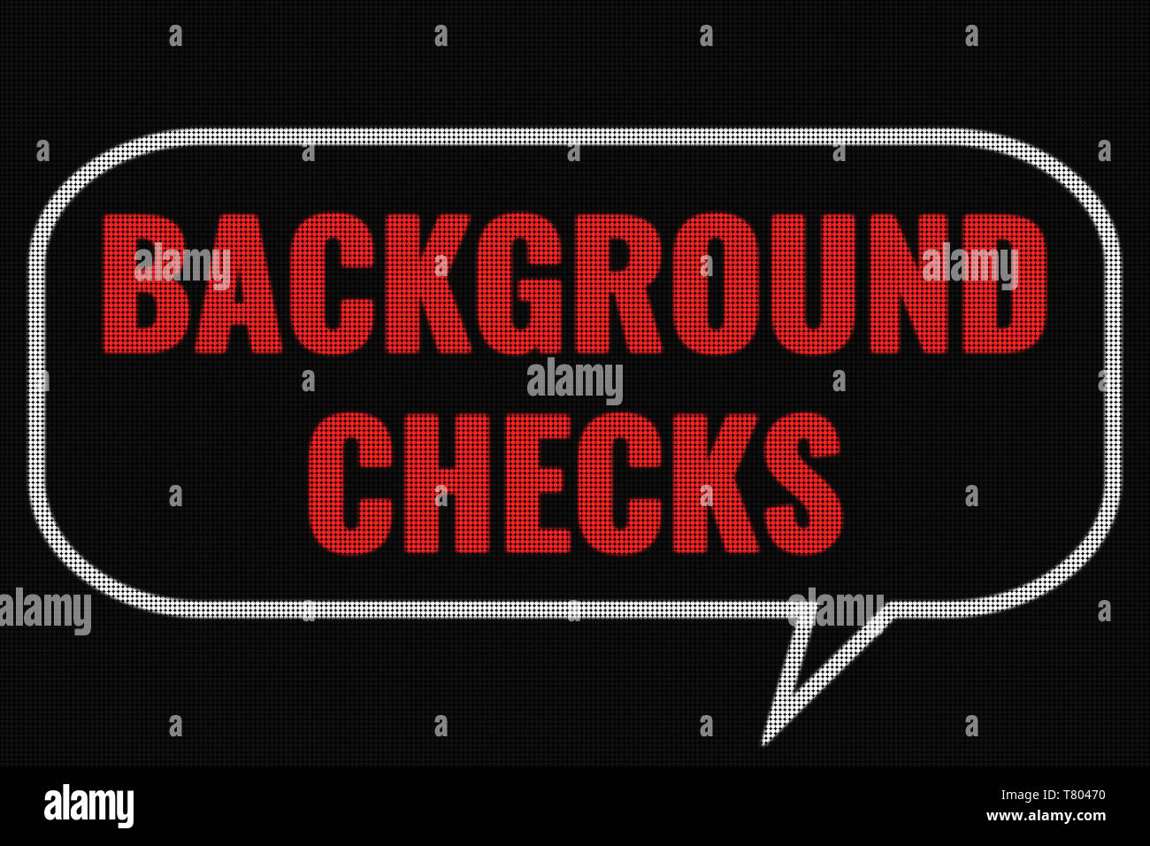 Background checks text on dark screen, tv effect Stock Photo - Alamy