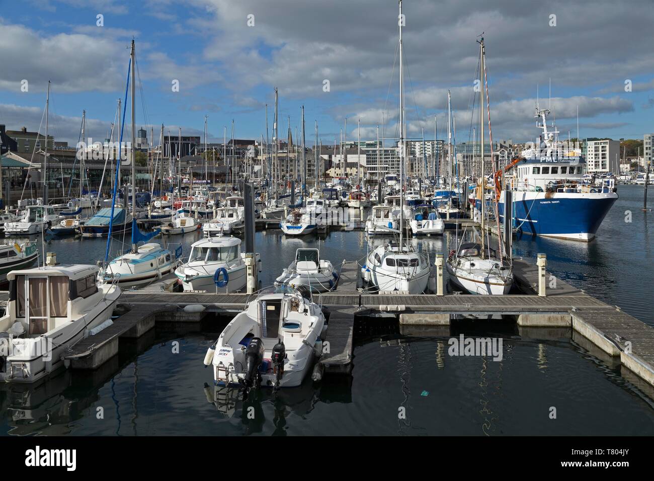 Marina, Plymouth, Devon, England, Great Britain Stock Photo - Alamy