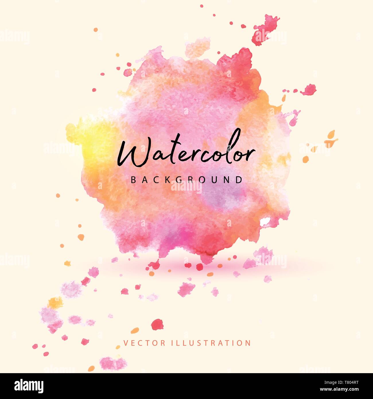 Beautiful splash of watercolor vector in pink color Stock Vector Image ...
