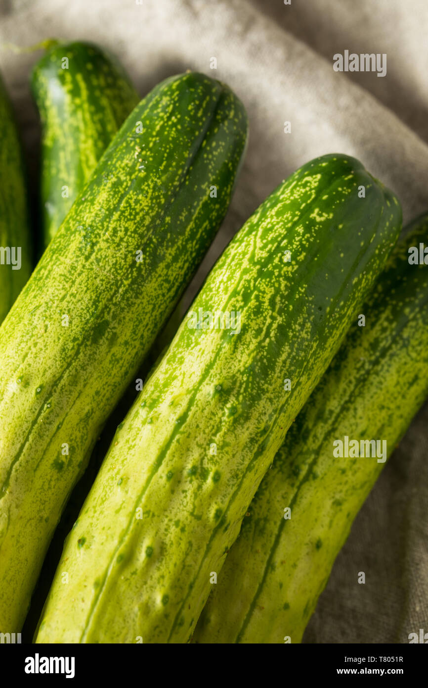 Raw Green Organic Korean Cucumbers Ready to Eat Stock Photo - Alamy