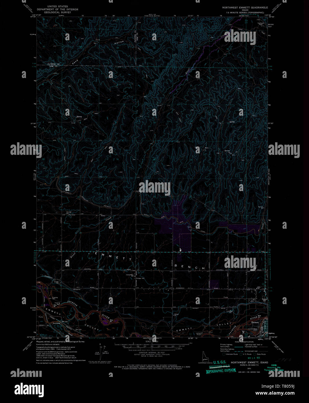 Emmett map hi-res stock photography and images - Alamy