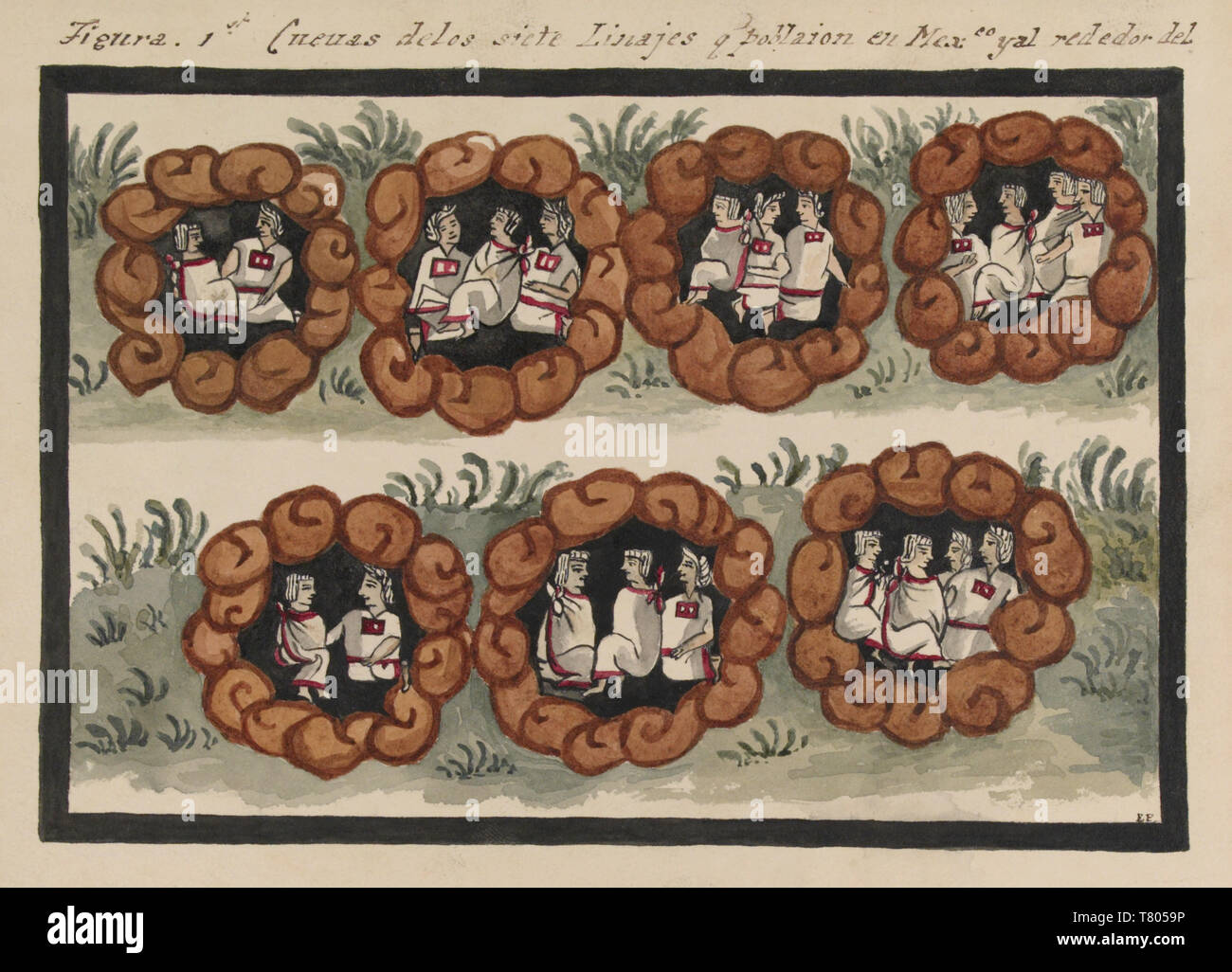 Tovar Codex, Origin of the Aztec Tribes Stock Photo - Alamy