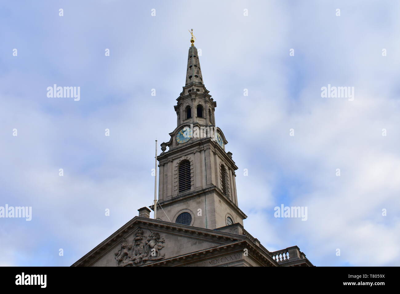 St Martin in the Fields church from Trafalgar Square. London, United ...
