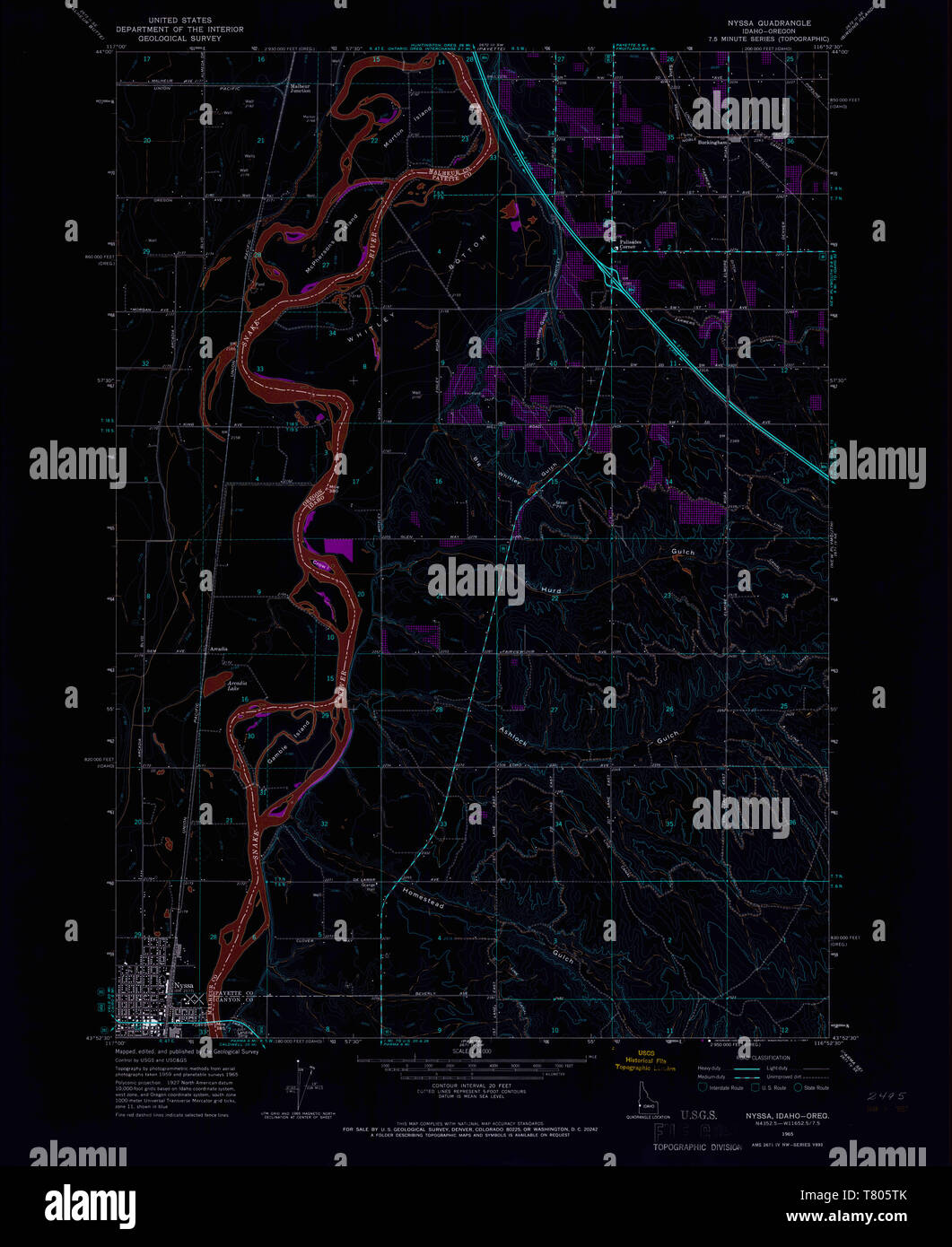 Map of nyssa hi-res stock photography and images - Alamy