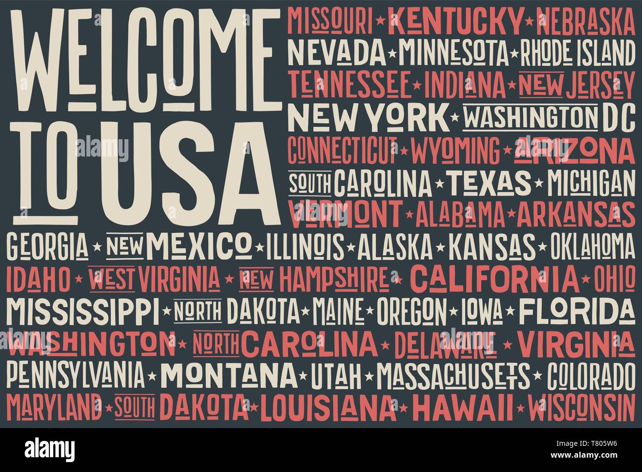 Flag USA. Poster of United States of America flag Stock Vector Image ...