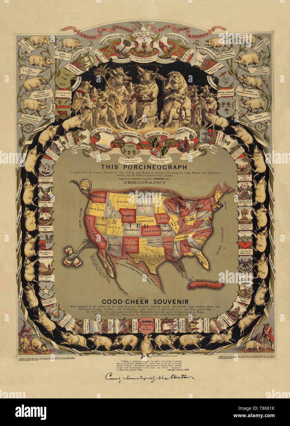 United states map 1800s hi-res stock photography and images - Alamy
