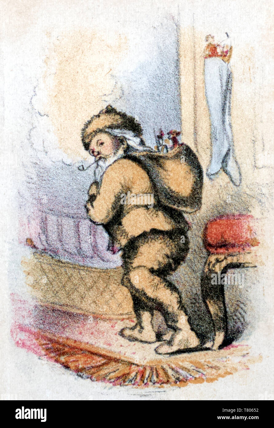 A Visit from St. Nicholas, The Night Before Christmas, 1864 Stock Photo ...