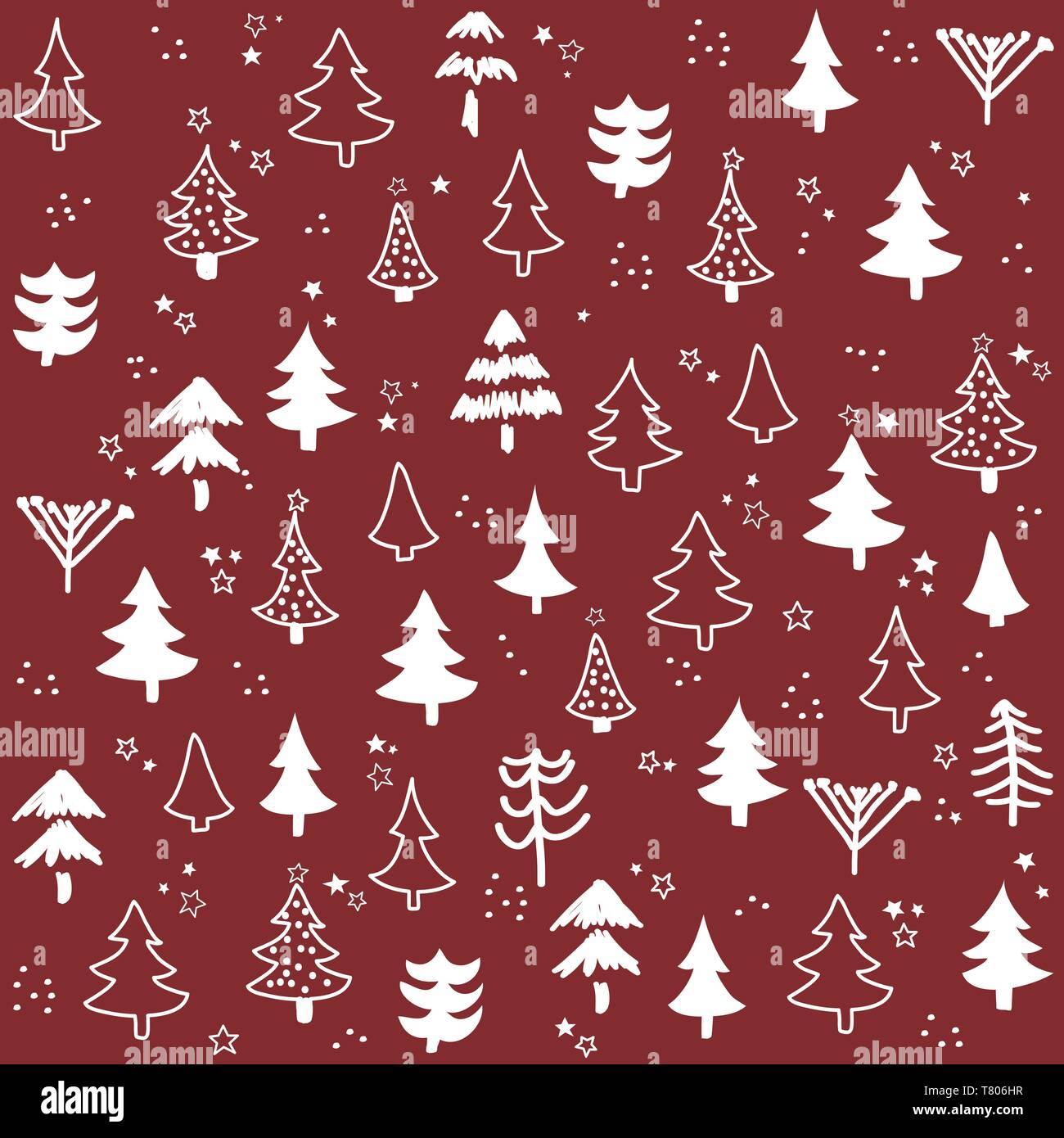 Red forest trees Stock Vector Images - Alamy