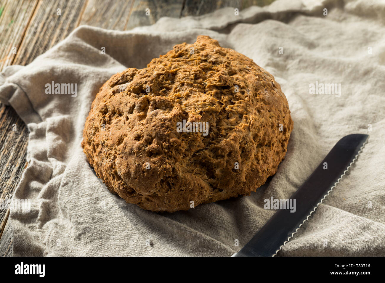 Savory Irish Brown Bread Made With Whole Wheat Stock Photo Alamy