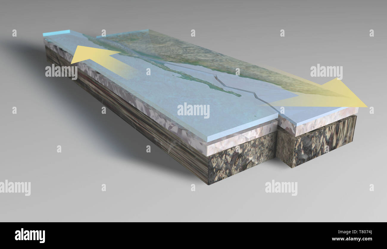 San Andreas Fault, Illustration Stock Photo - Alamy