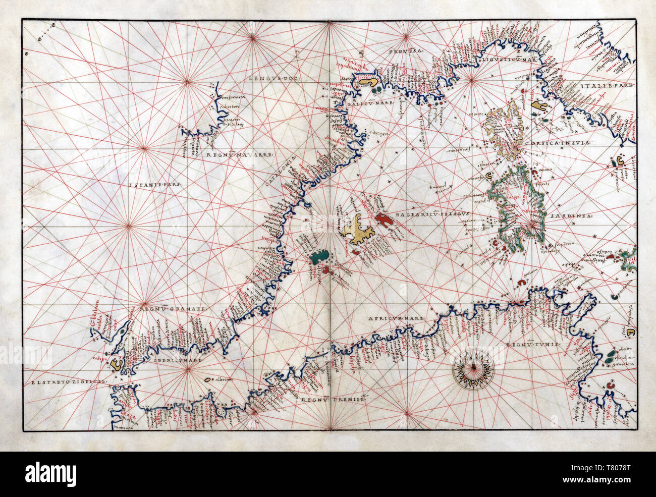 Western mediterranean map hi-res stock photography and images - Alamy