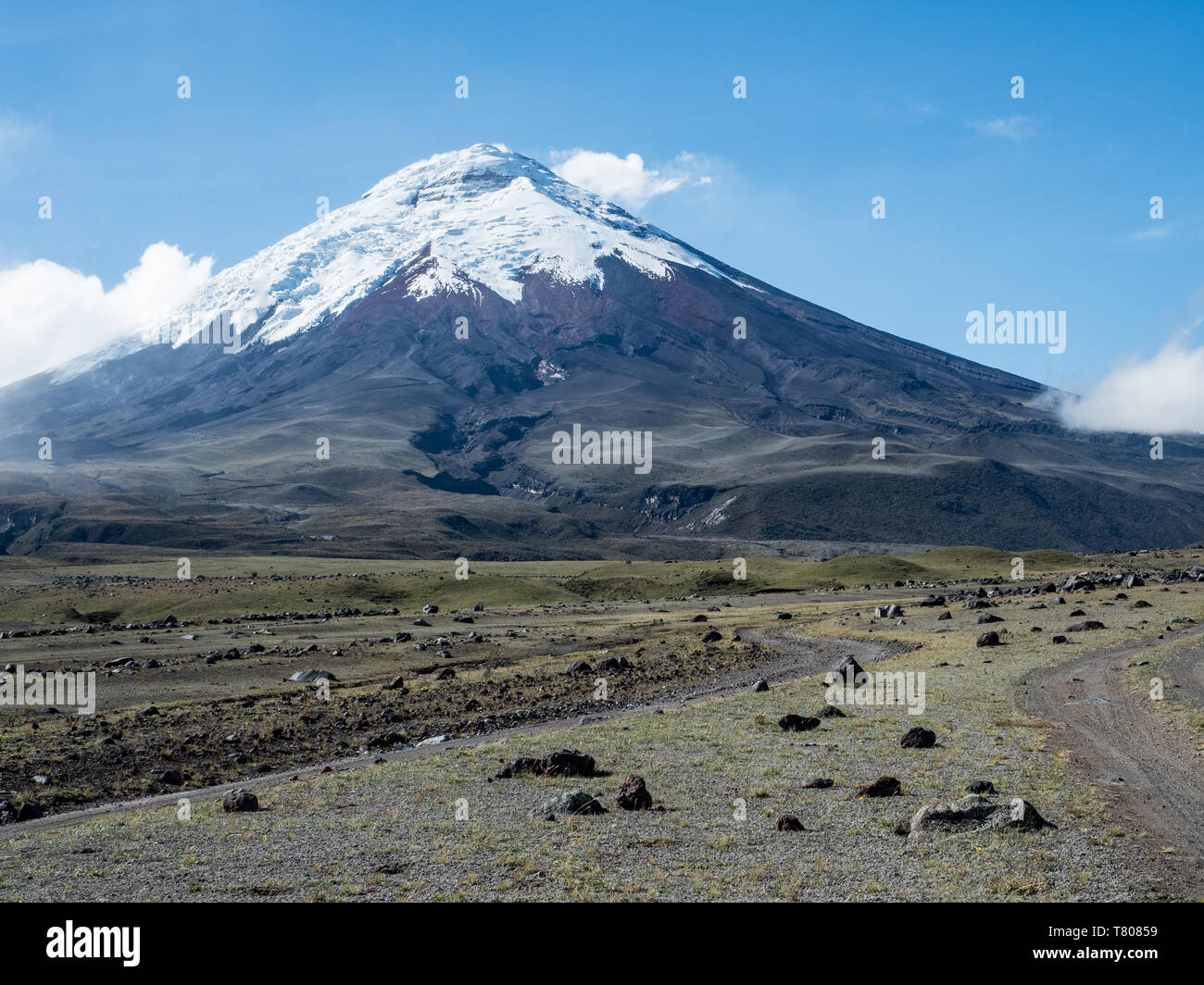 Rubble fields from Cotopaxi volcano, Cotopaxi National Park, Andes ...