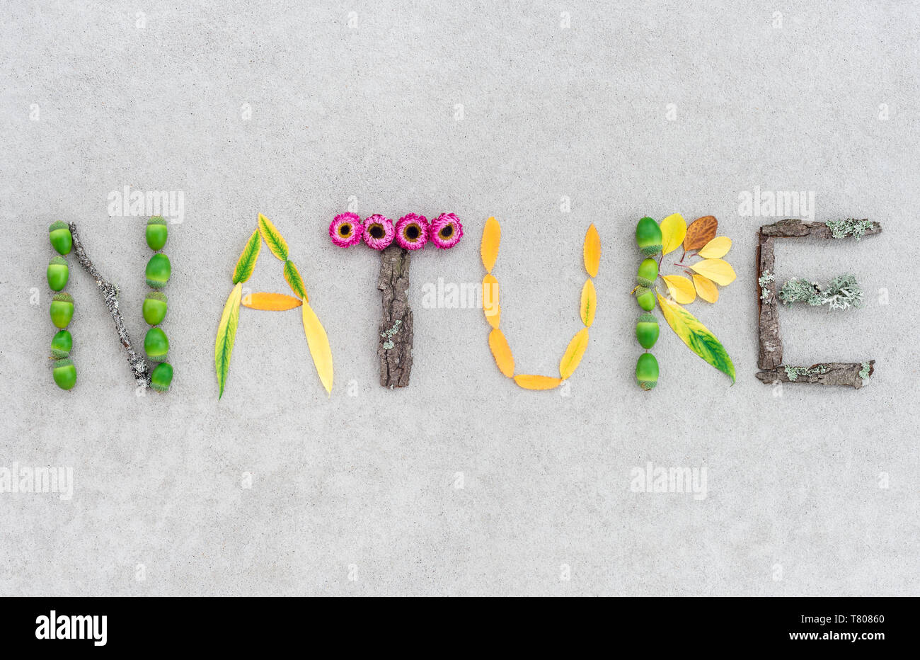 Nature word hi-res stock photography and images - Alamy