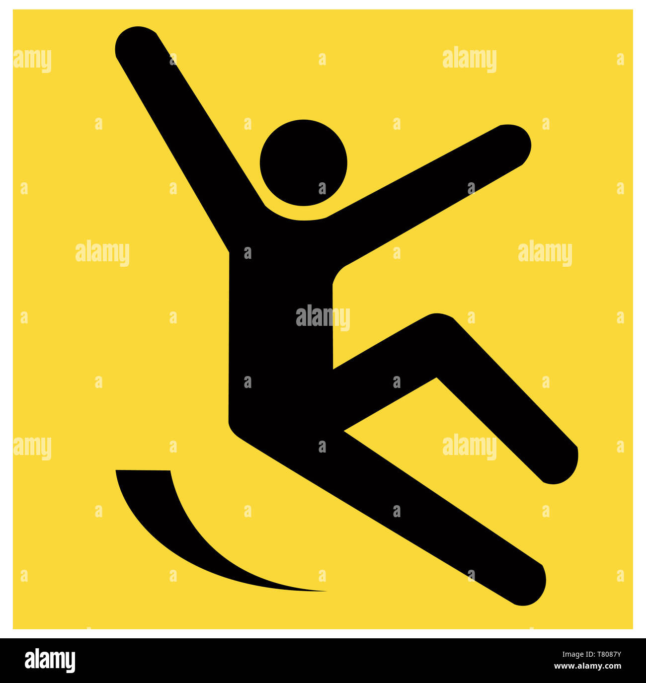 Wet Floor Symbol, Illustration Stock Photo - Alamy