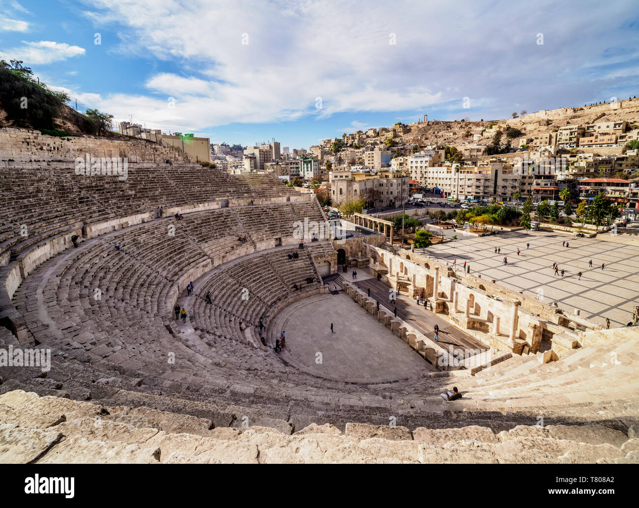 Roman Theatre, Amman, Amman Governorate, Jordan, Middle East Stock ...